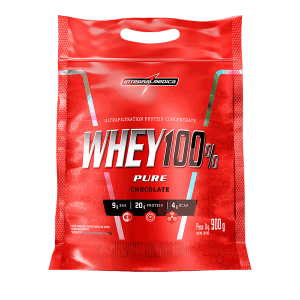 Whey 100% Pure Integral Médica - Refil - 900g - CS SUPLE MERCADO SAUDAVEL